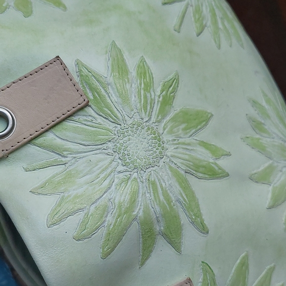 Falor | Bags | Vintage Falor Italian Leather Sunflower Tote | Poshmark